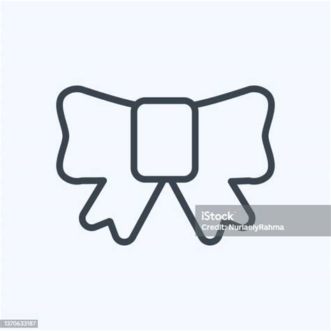 부드러운 파란색 배경에 고립 된 트렌디 한 라인 스타일의 리본 아이콘 0명에 대한 스톡 벡터 아트 및 기타 이미지 0명