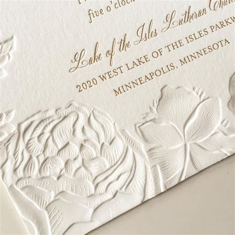 Blind Embossing The Perfect Wedding Invitation Detail Wedding Invite