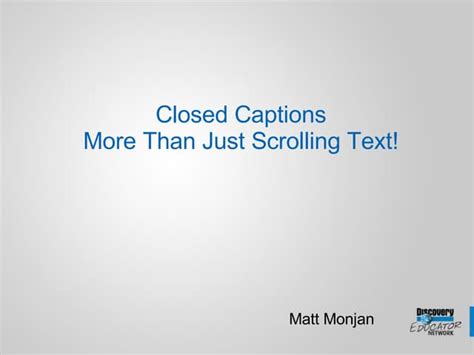 Close Captioning Ppt