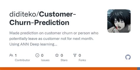 GitHub Diditeko Customer Churn Prediction Made Prediction On Customer Churn Or Person Who