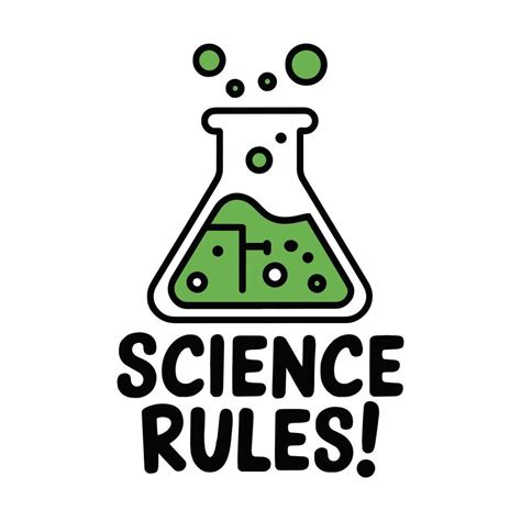 Science Rules T Shirt Design Illustration 59446180 Vector Art At Vecteezy