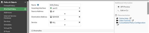 technical tip configure fortigate to block dos at fortinet community