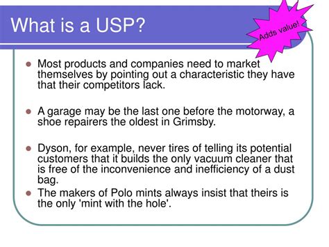 PPT USPs Unique Selling Point PowerPoint Presentation Free Download ID