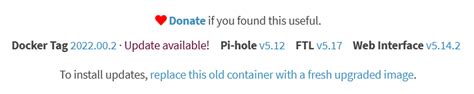 Update Problem With Docker Docker Pi Hole Userspace