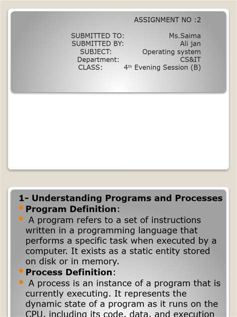 Os Assignment No 2 Pdf Process Computing Operating System
