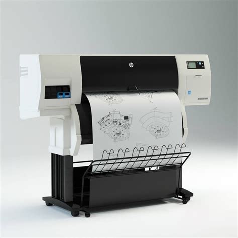 Hp Designjet T7100 Printer Plotter Download The 3d Model 14276