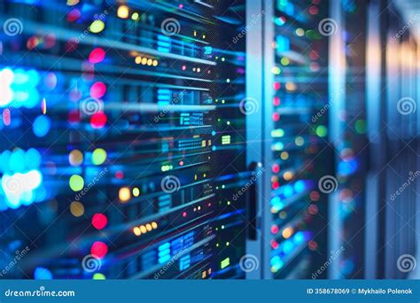 Server Room Data Center Big Data Storage Cloud Computing Technology Stock Image Image Of