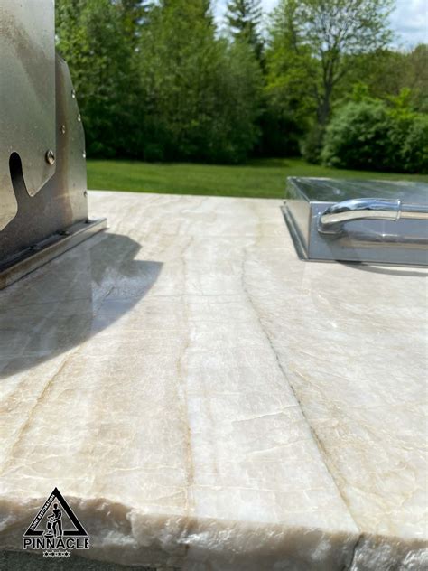 Quartzite Countertop Crack Repair Deep Clean Buff And Seal