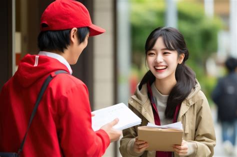 Premium Ai Image Delivery Smiles Japanese Drivers Radiate Joy While