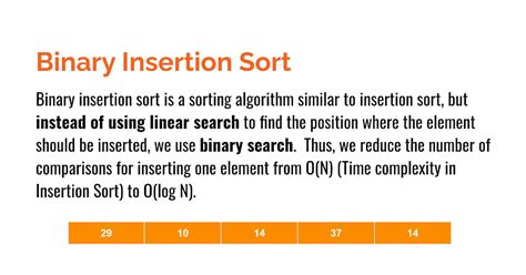 Binary Insertion Sort