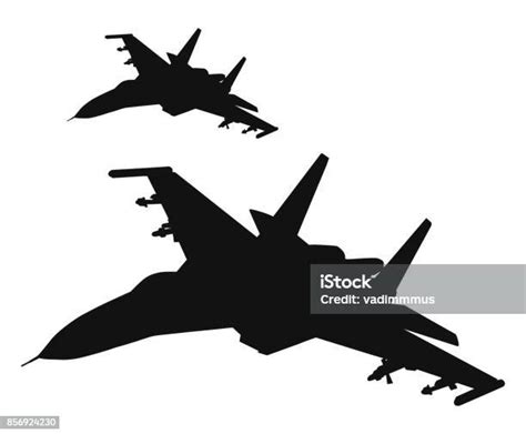에어제스처 이용하실 수 있습니다 벡터 전투기에 대한 스톡 벡터 아트 및 기타 이미지 전투기 실루엣 공군 Istock