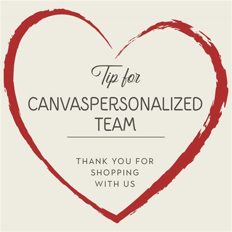 Custom Tip And Upgrade Shipping Plan Canvas Personalized