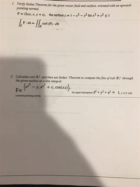 solved verify stokes theorem for the given vector field and