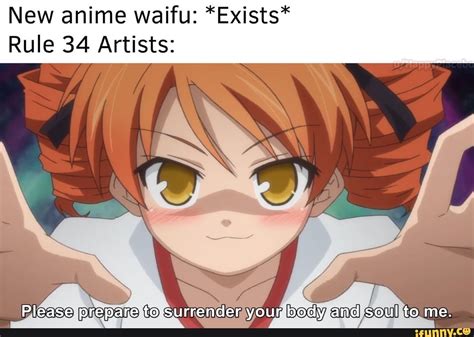 New Anime Waifu Exists Rule 34 Artists Ifunny