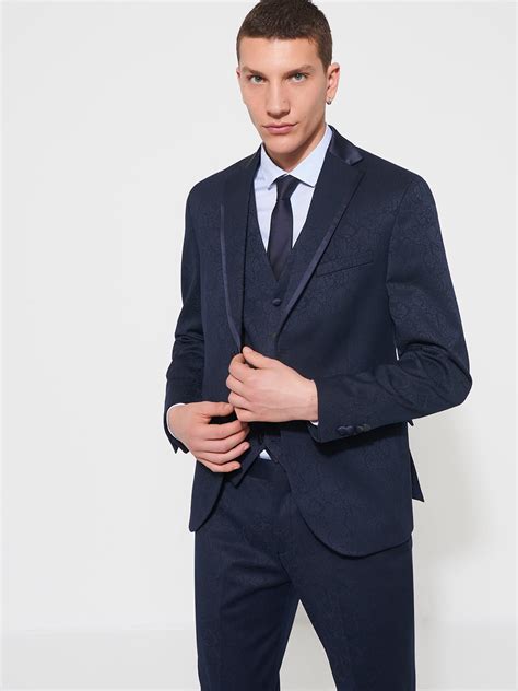 Costume Slim Pi Ces Fantaisie Bleu