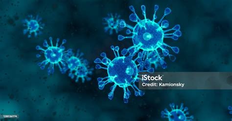 코로나바이러스 세포 호흡기 감염을 일으키는 바이러스의 애니메이션 그룹 3d 렌더링 3d 일러스트레이션 에이즈바이러스에 대한 스톡 사진 및 기타 이미지 Istock