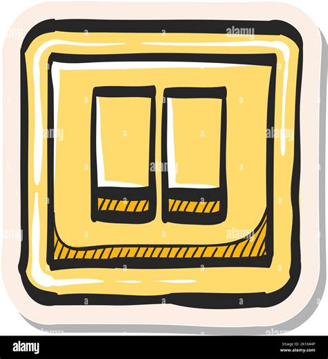 Hand Drawn Electric Switch Icon In Sticker Style Vector Illustration Stock Vector Image And Art