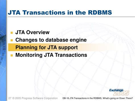PPT DB 16 JTA Transactions In The RDBMS What S Going On Down There PowerPoint Presentation
