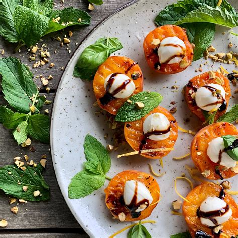 Cherry Bocconcini Apricots With Balsamic Glaze Massimos