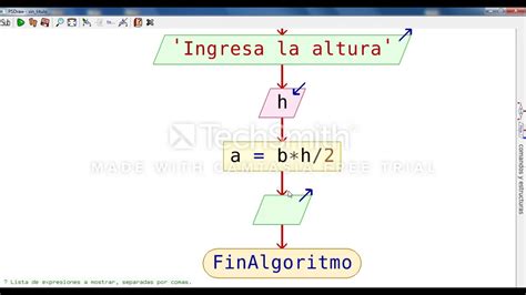 Diagrama De Flujo Y Pseudocodigo Del Area De Un Triangulo Youtube
