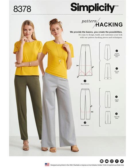Sewing Pattern Womens Easy Pants Pattern Misses Easy Pants Pattern