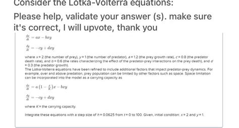 Solved A Develop An M File To Solve The Odes Using Ode45