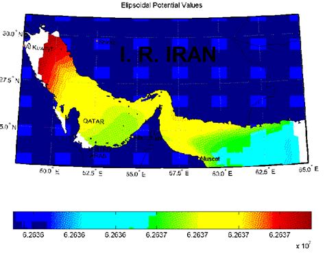 Gravity Potential Of Ellipsoid At 720 Computational Points Computed