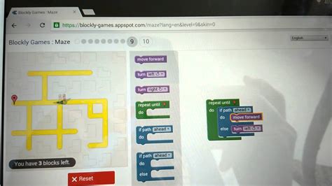 Blocklygames Maze Level 9 15415 Youtube