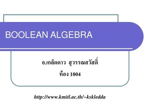 PPT BOOLEAN ALGEBRA PowerPoint Presentation Free Download ID