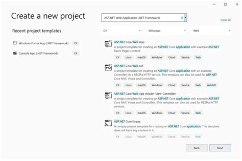 How To Create Aspnet Mvc5 Web Project In Visual Studio 2022