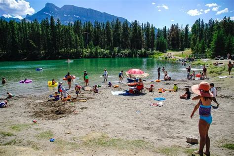 Johnson Lake Near Banff At William Fetters Blog