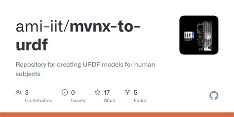 Github Ami Iitmvnx To Urdf Repository For Creating Urdf Models For