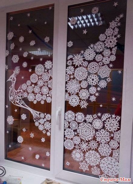 Птица счастья Рождественское окно Украшения Украшение окон