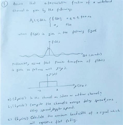 A Assume That Auto Correlation Function Of Given By
