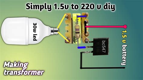 Diy Bc547 Transistor And Charger Transformer Inverter Circuit Easy Inverter Tutorials Youtube
