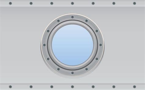 수 중용 잠수함 금속 측면 현창 Ai Svg Uidownload