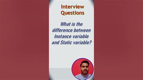Instance Variable And Static Variable Interview Ytshorts