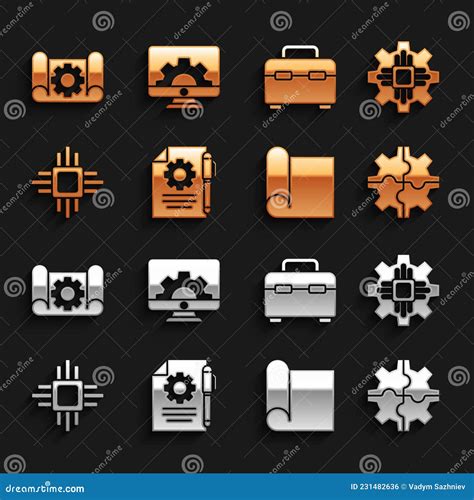 Set Document Settings And Pen Processor Gear Graphing Paper For Engineering With