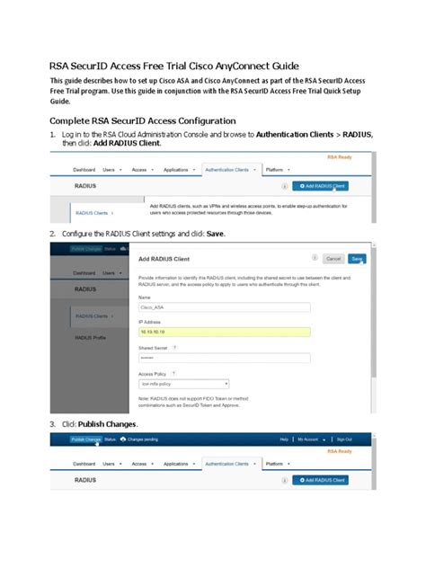 Rsa Securid Access Free Trial Cisco Anyconnect Pdf Computers