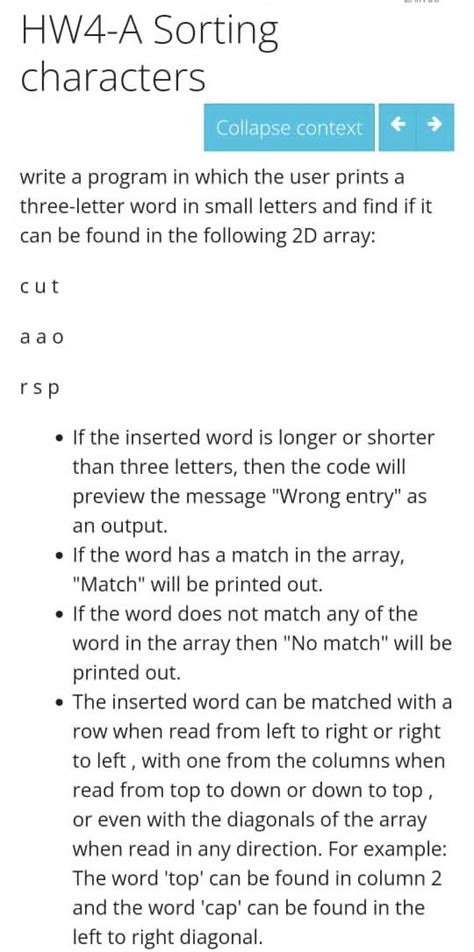 solved hw4 a sorting characters write a program in which the