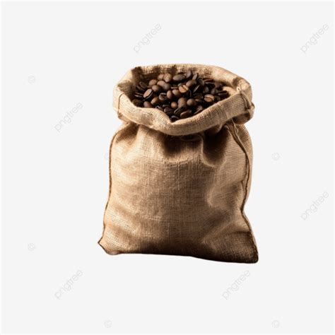 흰색 배경에 고립 된 자루에 커피 콩 고립된 자루에 커피콩 흰색 배경에 커피 콩 Png 일러스트 및 이미지 에 대한 무료