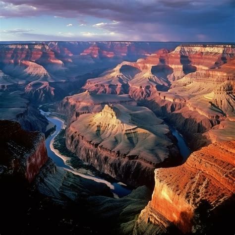 Parque Nacional Do Grand Canyon Ao Pôr Do Sol Arizona Estados Unidos Da