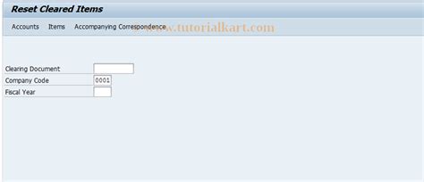 FBRA SAP Tcode Reset Cleared Items
