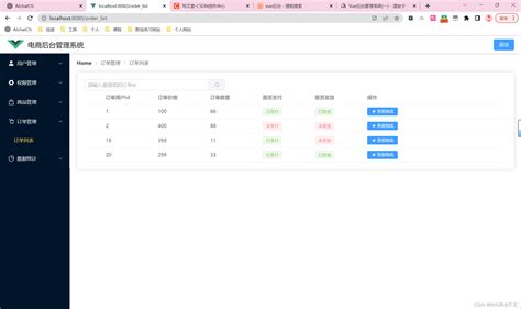 Vueflask电商后台管理系统flaskvue Csdn博客