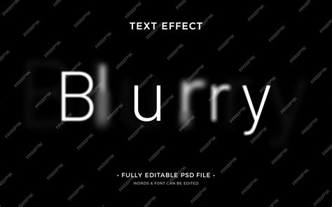 Premium Psd Blurry Style Creative Text