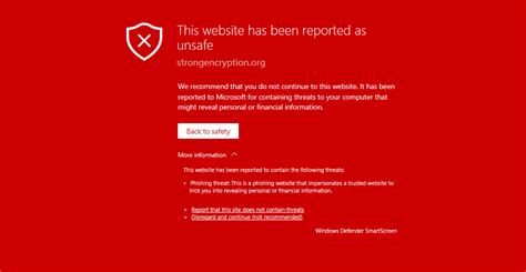 Why Did Microsoft S SmartScreen Appear During My Phishing Test KnowBe4 Knowledge Base