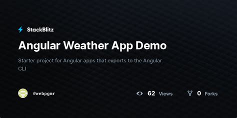 Angular Weather App Demo Stackblitz