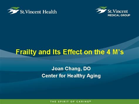 Frailty And Its Effect On The 4 Ms