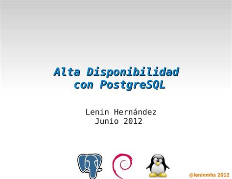 Pdf De Programación Alta Disponibilidad Con Postgresql