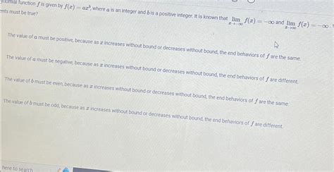Solved Ents Must Be Truethe Value Of A Must Be Positive